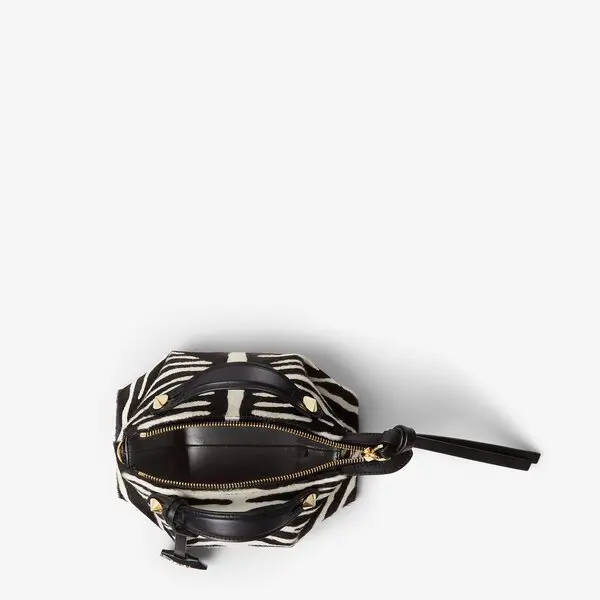 Fendi By The Way Soft Mini Tiger-print Cavallino Leather Bag - [black]